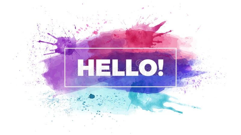 Brush Stroke Watercolor Infographic Template. Presentation Slide. Hello ...