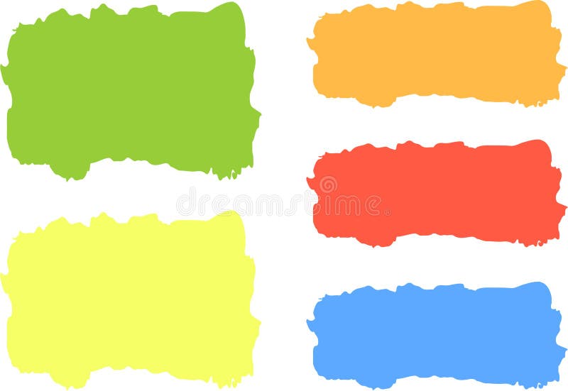 Multicolor Abstract Banners Text Box Brush Stoke Background Stock ...