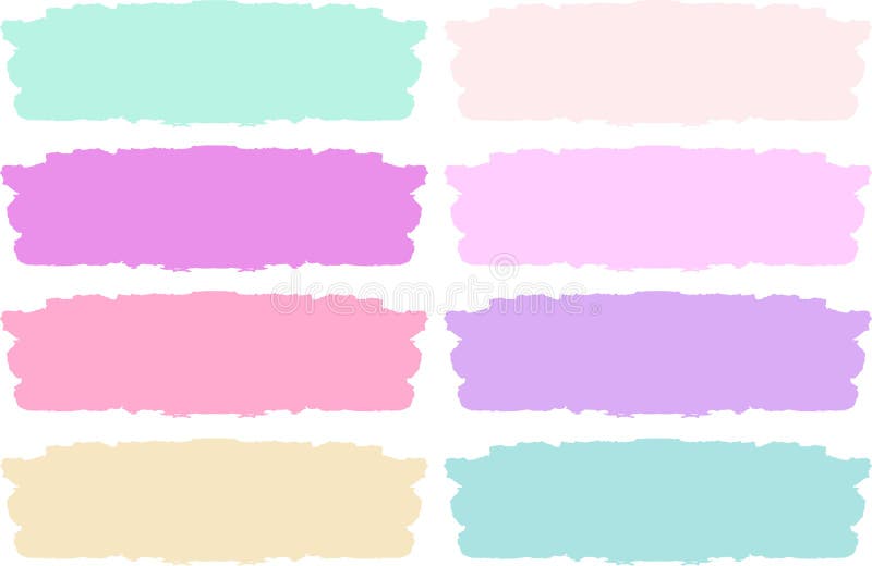 Light Colorful Abstract Text Box Rectangular Brush Strokes Palette ...