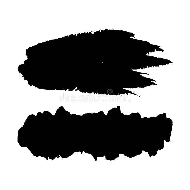 Brush Strokes Isolated. Ink Painting Stock Illustration - Illustration ...
