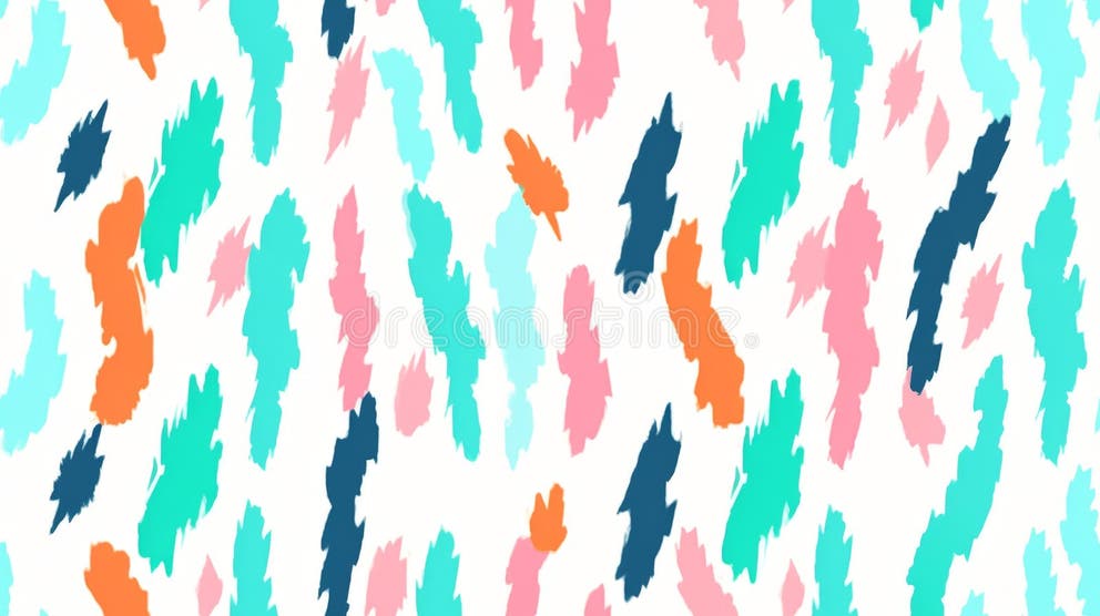 Brush Strokes Pattern. Seamless Vector Pattern with Brush Drawings for ...
