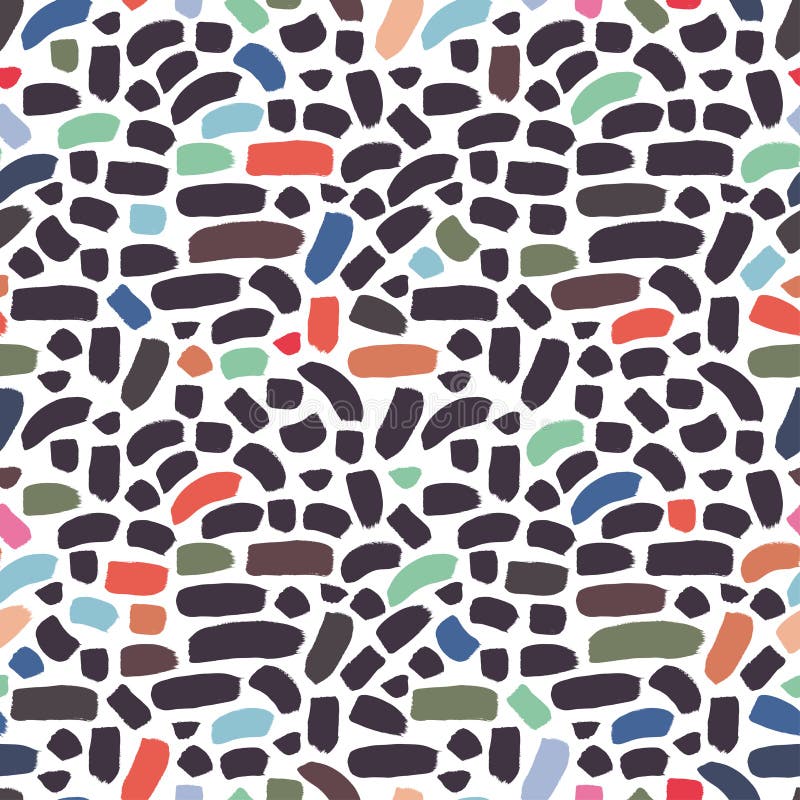 Brush Strokes Seamless Pattern Stock Vector - Illustration of design ...