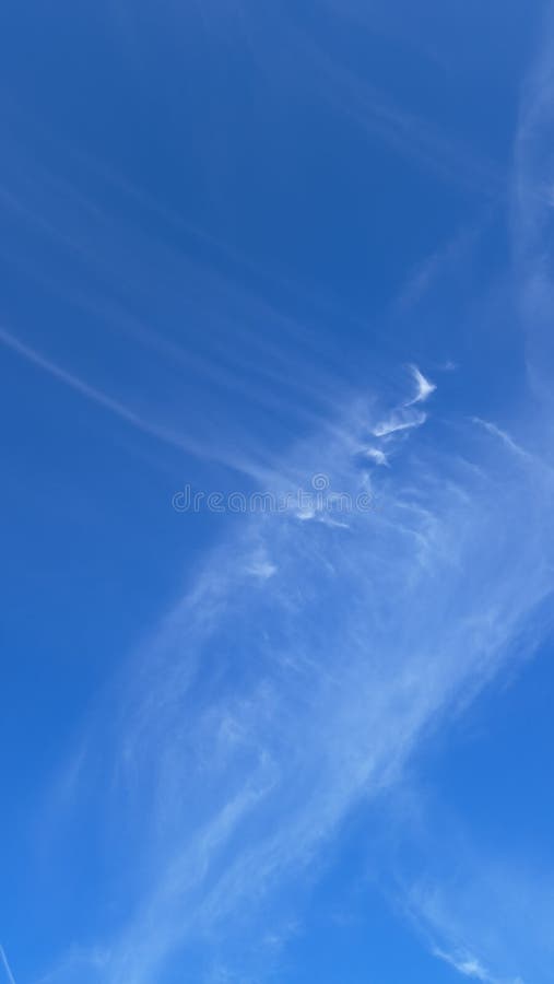 Brush Strokes in the Sky Using the Clouds Stock Image - Image of wing ...