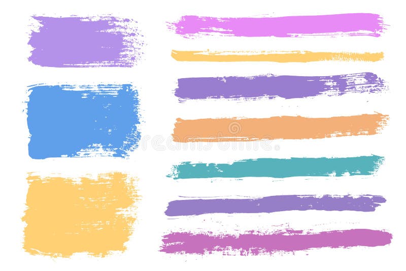 Brush Strokes Vector. Colorful Backgrounds Stock Vector - Illustration ...