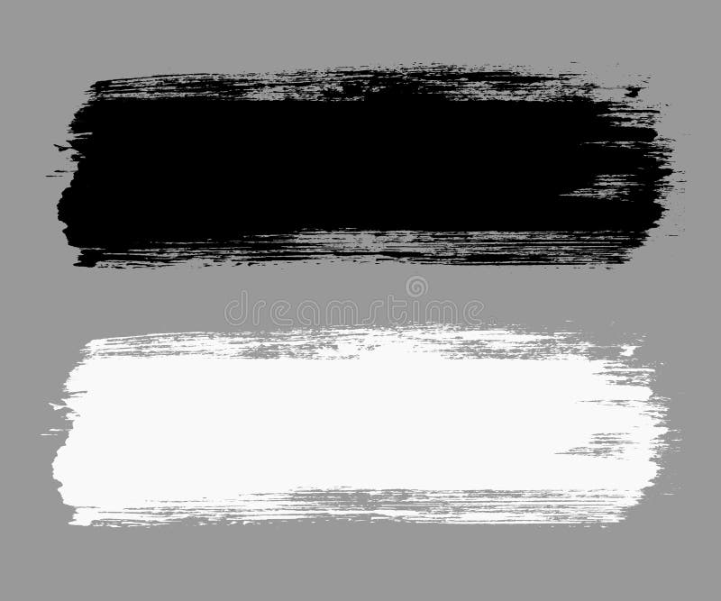 Brush Strokes Vector. Line and Rectangle Banners Stock Vector ...