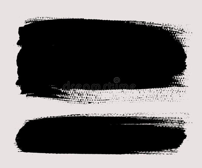 Brush Strokes Vector. Painted Line and Rectangle Stock Illustration ...