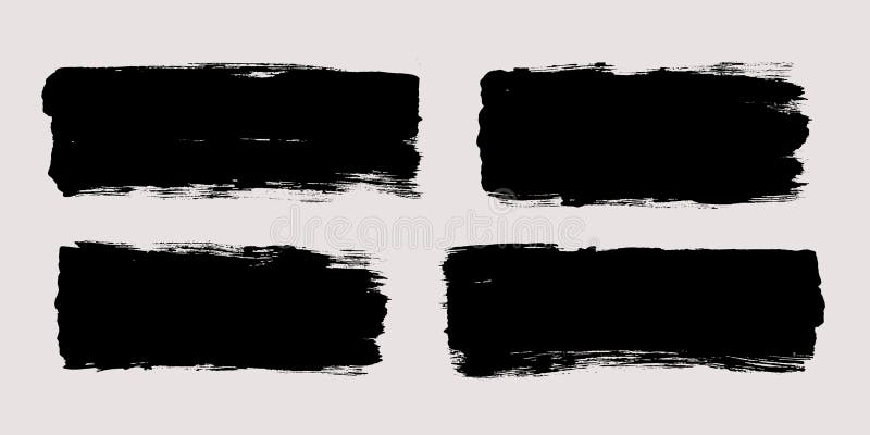 Brush Strokes Vector. Painted Line and Rectangle Stock Illustration ...