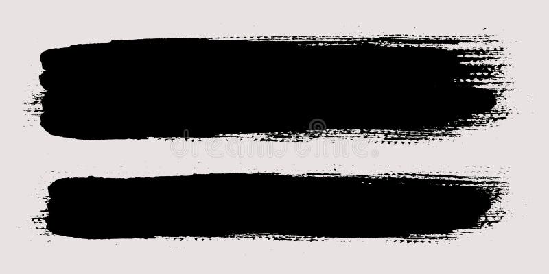 Brush Strokes Vector. Painted Line and Rectangle Stock Illustration ...