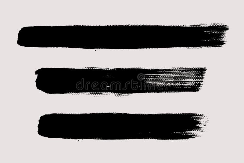Brush Strokes Vector. Painted Line and Rectangle Stock Illustration ...