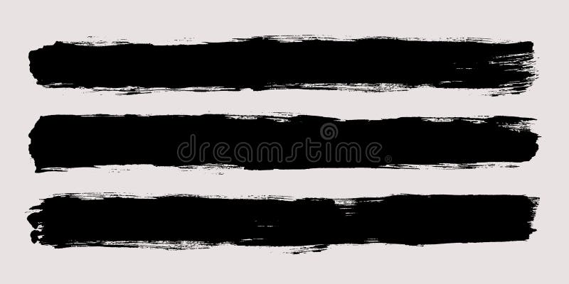 Brush Strokes Vector. Painted Line and Rectangle Stock Vector ...