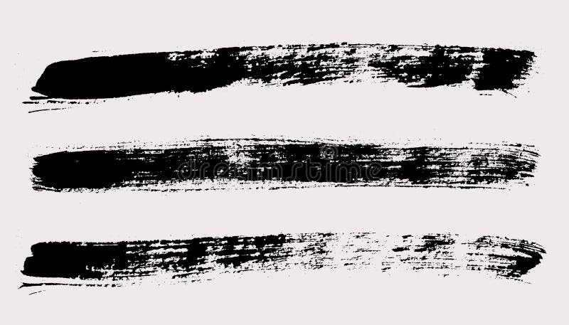 Brush Strokes Vector. Painted Rectangle Collection Stock Illustration ...