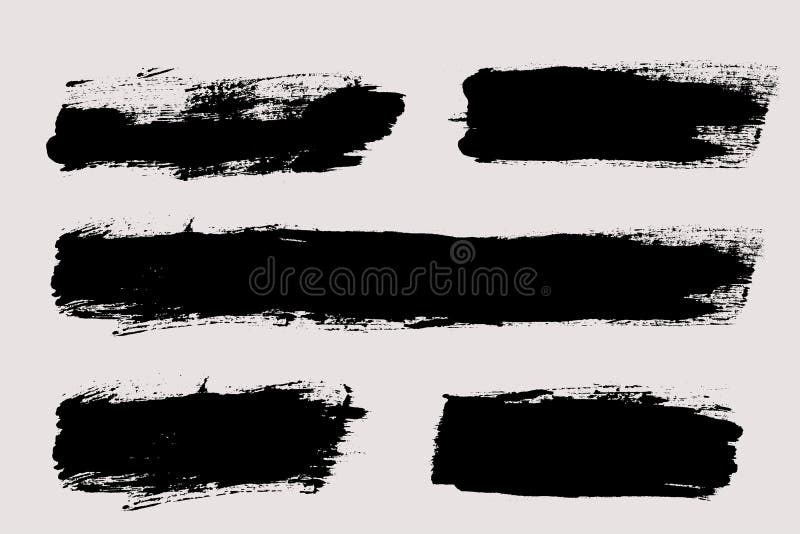 Brush Strokes Vector. Painted Rectangles Stock Vector - Illustration of ...