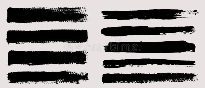 Brush Strokes Vector. Painted Rectangles Set Stock Illustration ...