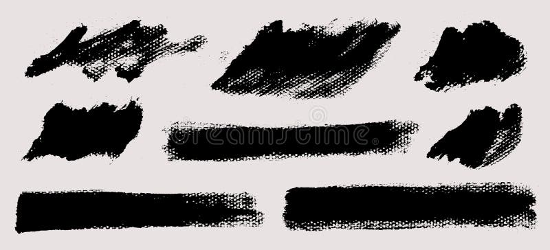 Brush Strokes Vector. Painted Rectangles Set Stock Illustration ...
