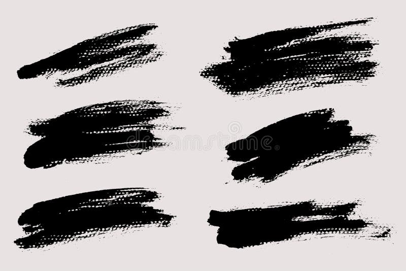 Brush Strokes Vector. Painted Rectangles Set Stock Illustration ...