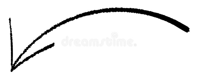 Brush-Styled Rightward Arrow with Two Curved Lines Stock Vector ...