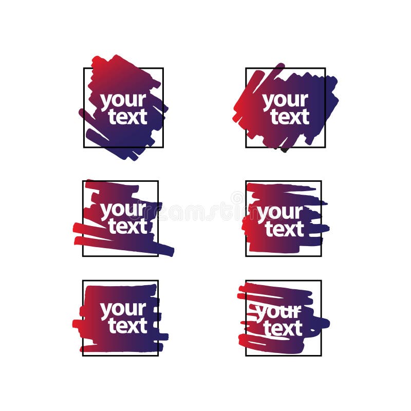 Brush Text Label Vector Template Design Illustration Stock Vector ...