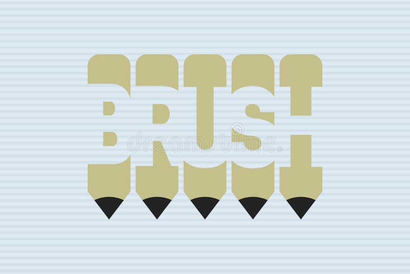 Brush Text with Pen Symbol Creative Ideas Design. Brush Typography ...