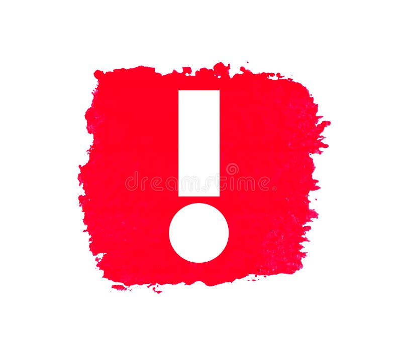 White Exclamation Mark on Blue Button Stock Illustration - Illustration ...
