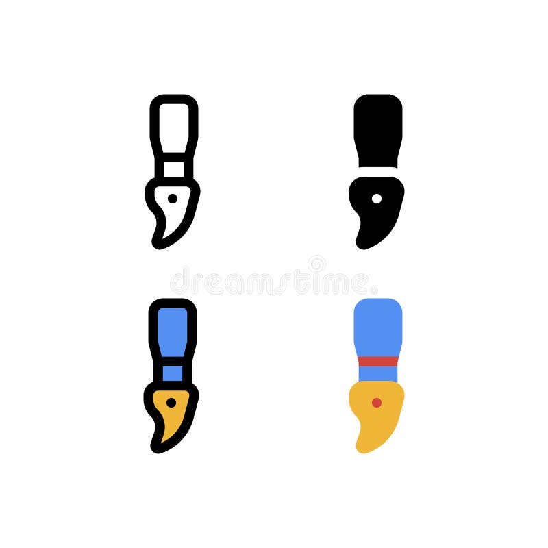 Brush Tool Design Icon and Illustration Vector Stock Vector ...