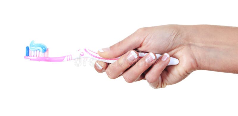 Brush tooth stock image. Image of brunette, cosmetics - 51246135