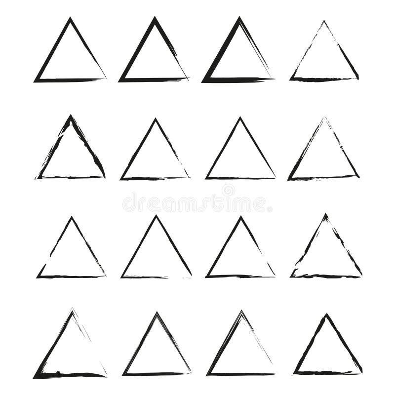 Brush Triangles. Vector Illustration Stock Vector - Illustration of line, graphic: 265475310