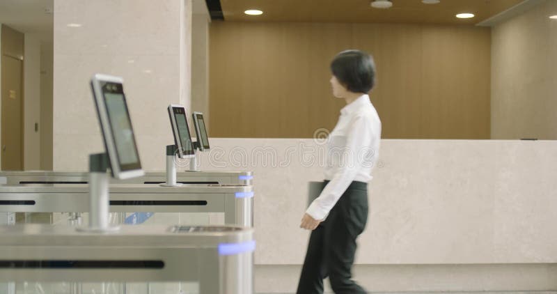 Brush Your Face To Enter the Office Building Access Control Turnstile ...
