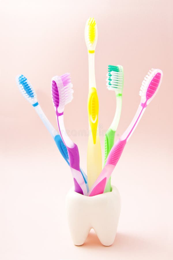 Brush Your Teeth and Pick Your Color Stock Photo - Image of clean ...