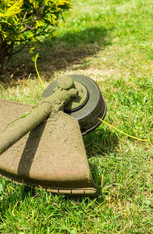 Brushcutter Meadow Tool Symbolic Image Stock Photo - Image of leaves ...
