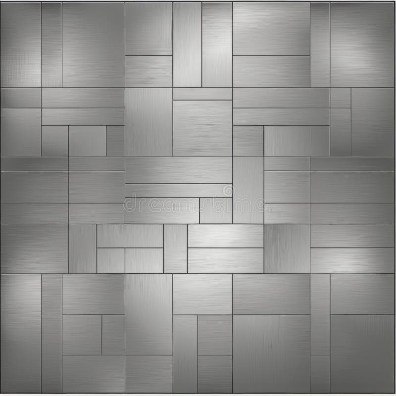 Brushed Aluminium Tiles Texture , Generated by AI Stock Illustration ...