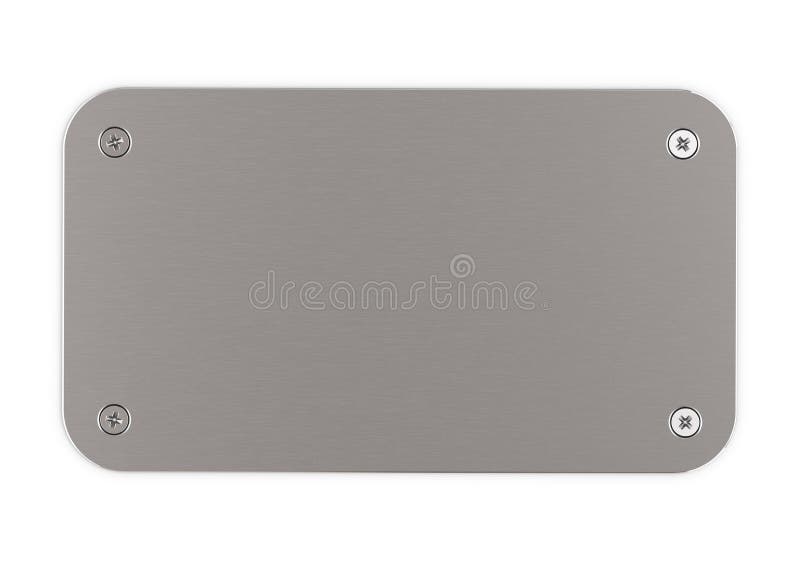Brushed aluminum plaque stock illustration. Illustration of industrial ...