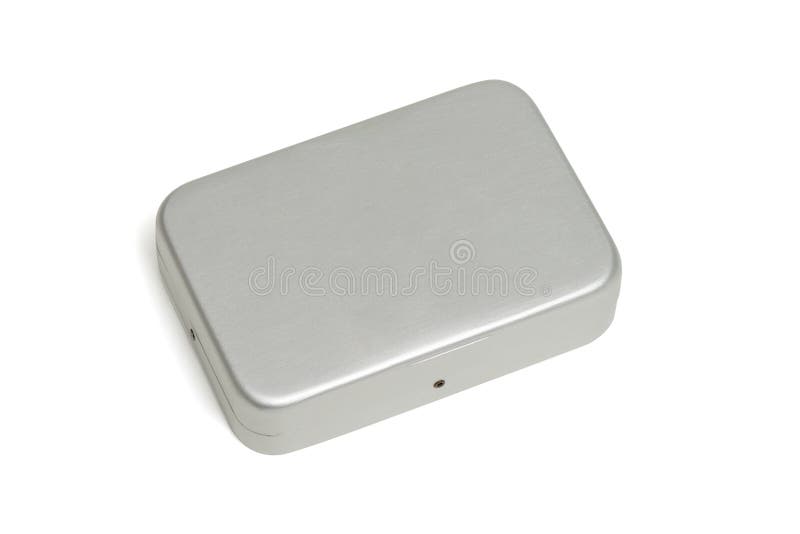 Brushed Aluminum Rectangular Box or Case Stock Image - Image of ...