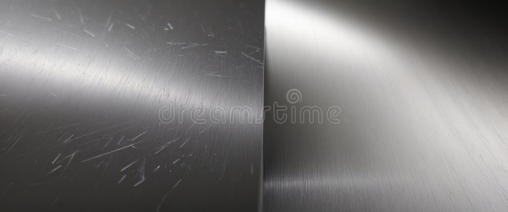 Brushed Aluminum Surface Texture in High Contrast Lighting. Stock Image ...
