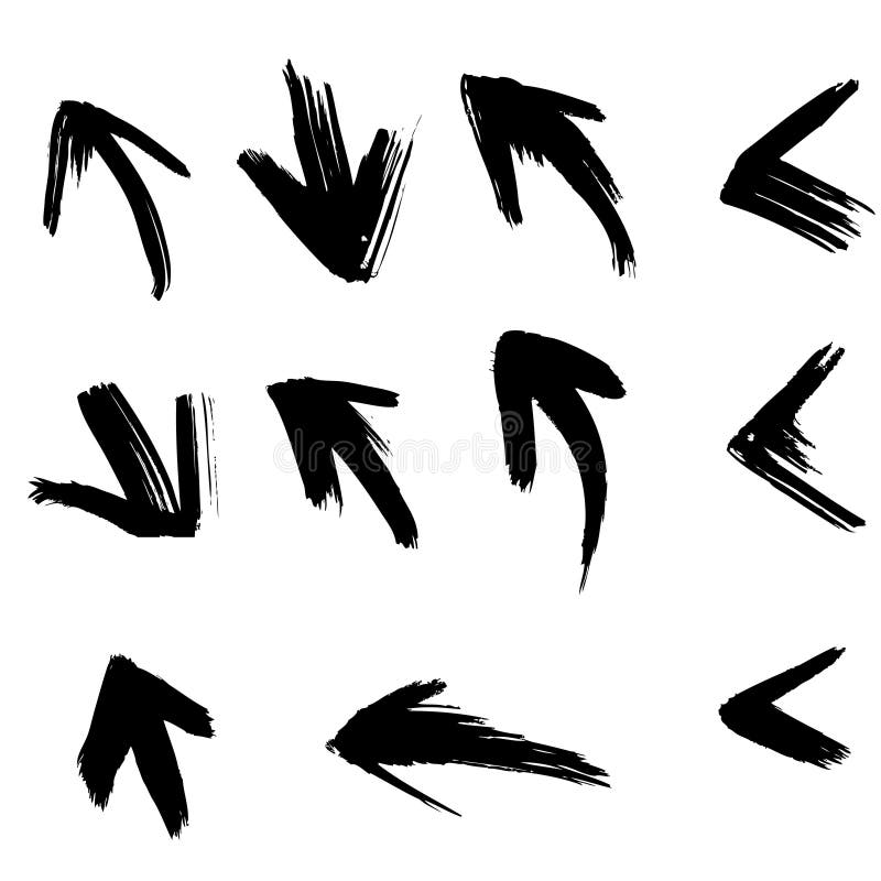 Brushed arrow stock vector. Illustration of direction - 1455678