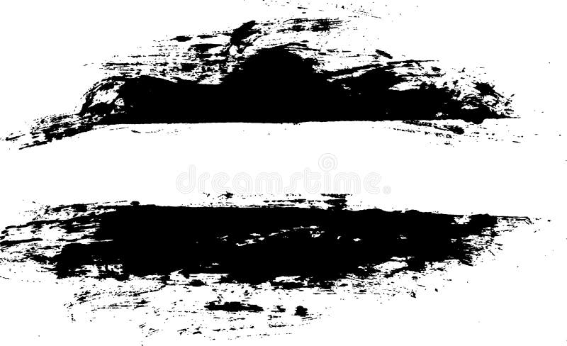 Brush Strokes Border Vector Stock Vector - Illustration of black ...