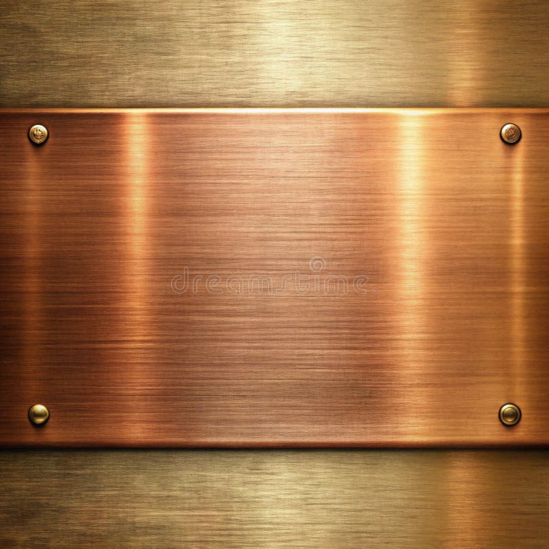 Brushed Brass Surface with Old Copper Plate Texture Stock Illustration - Illustration of ...