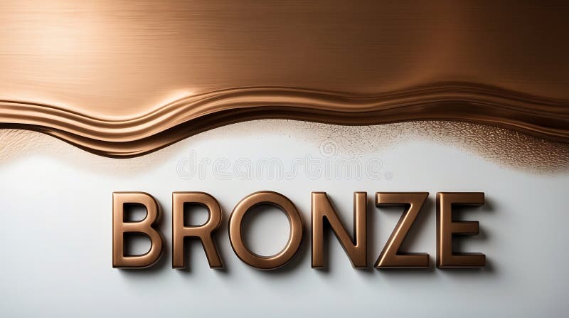 Stylish Brushed Bronze Sign Featuring the Word Bronze with a Unique ...