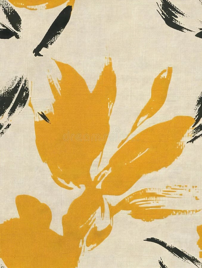 Brushed Calligraphy Flower Pattern Design Generative AI Stock ...