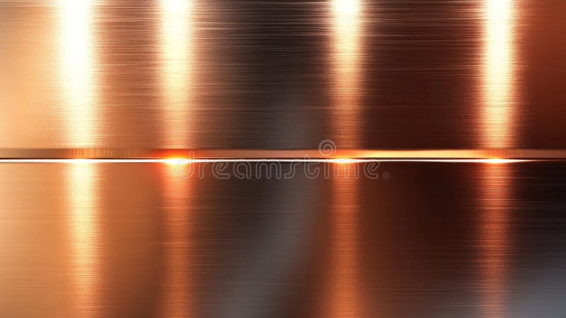 Brushed Copper Metal Surface with Glowing Highlights Stock Illustration ...