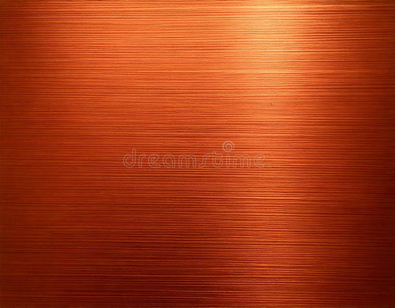 Brushed Copper Panel with Linear Grain, Clean Industrial Finish, Warm ...
