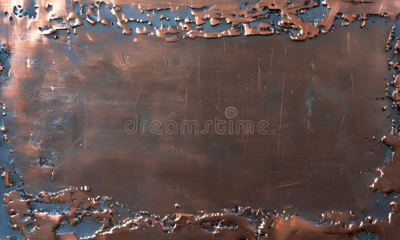 Brushed Copper Texture with Distressed Metallic Details Stock ...