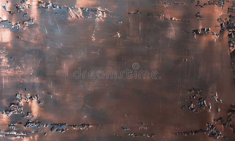 Brushed Copper Texture with Distressed Metallic Details Stock Image ...