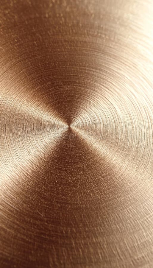 Brushed Copper Texture, Metallic Background with Circular Scratches ...