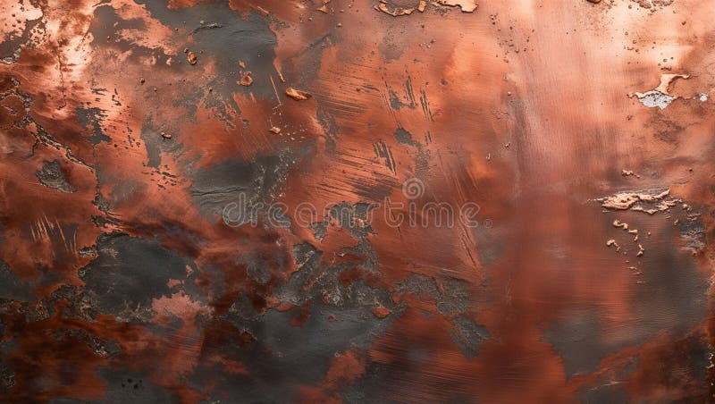 Brushed Copper Texture with Natural Tarnish and Warm Metallic ...