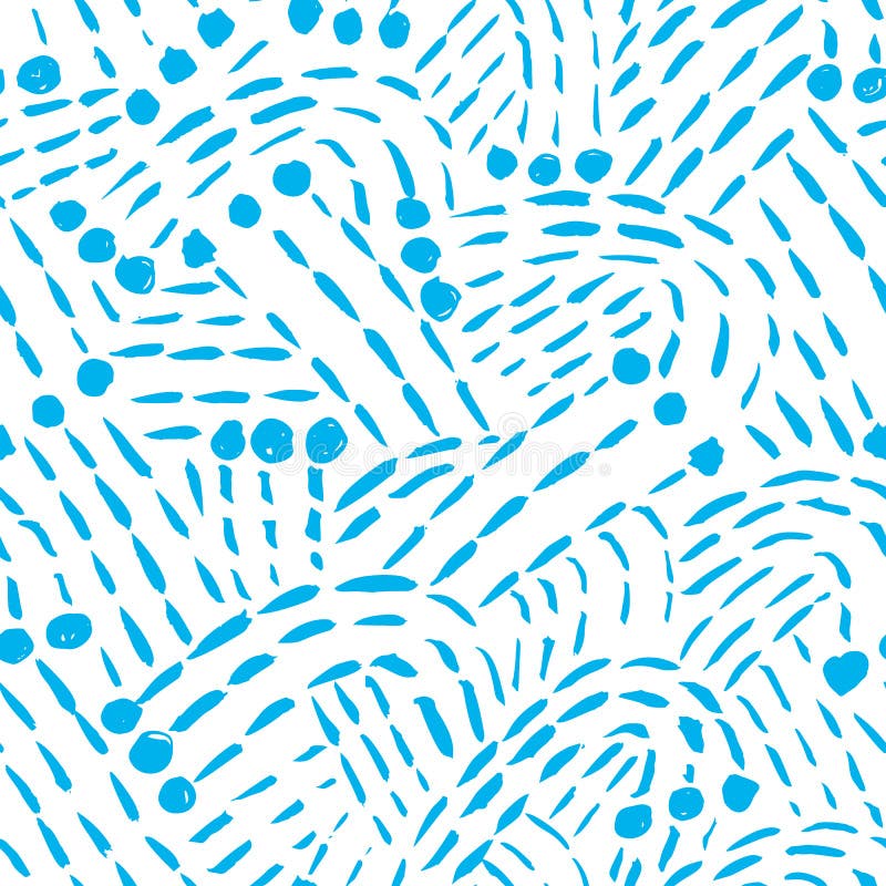 Brushed Doodle Pattern in Blue Stock Vector - Illustration of drawing ...