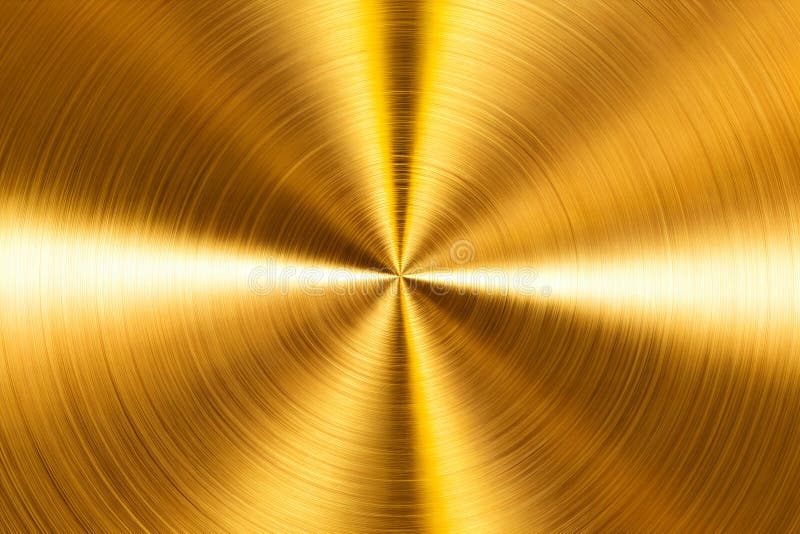 Brushed Gold Metal Texture with Circular Pattern Stock Image - Image of ...