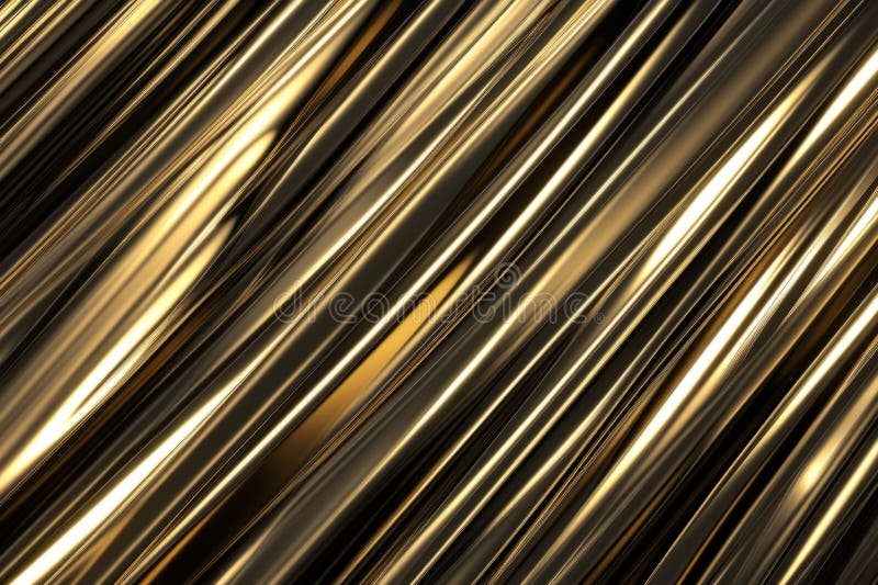 Brushed Gold Metal Texture, with Soft Linear Reflections Creating a ...