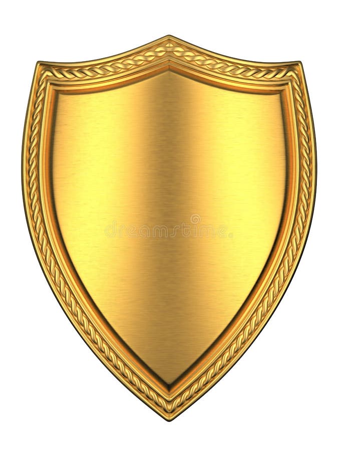 Gold shield stock illustration. Illustration of frame - 22947212