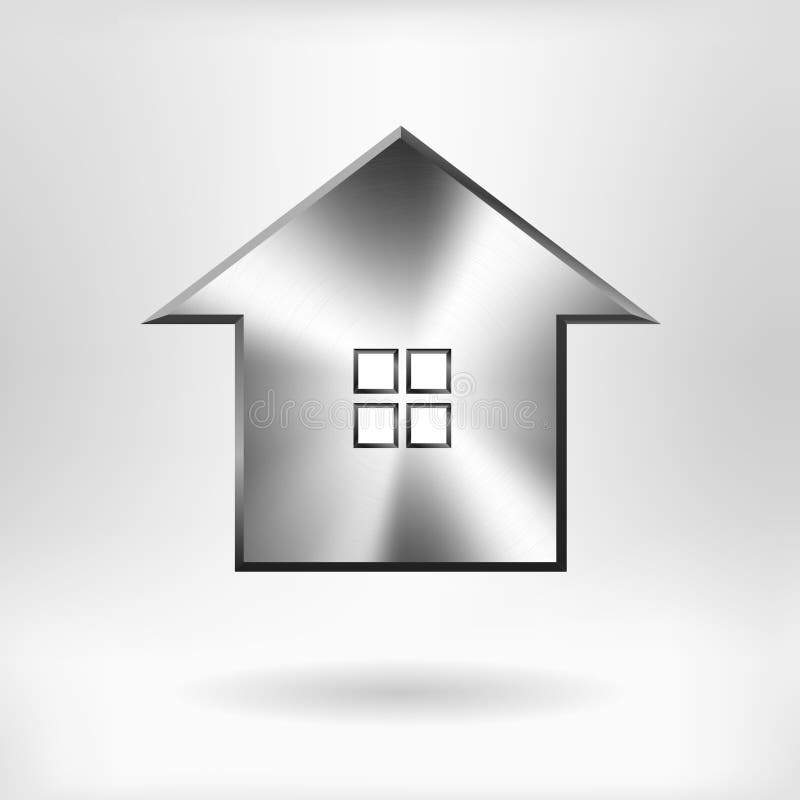 Brushed House Icon - Vector Illustration Stock Vector - Illustration of ...