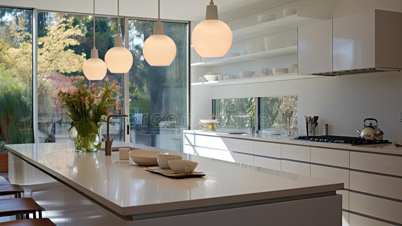 Brushed kitchen light stock illustration. Illustration of modern ...